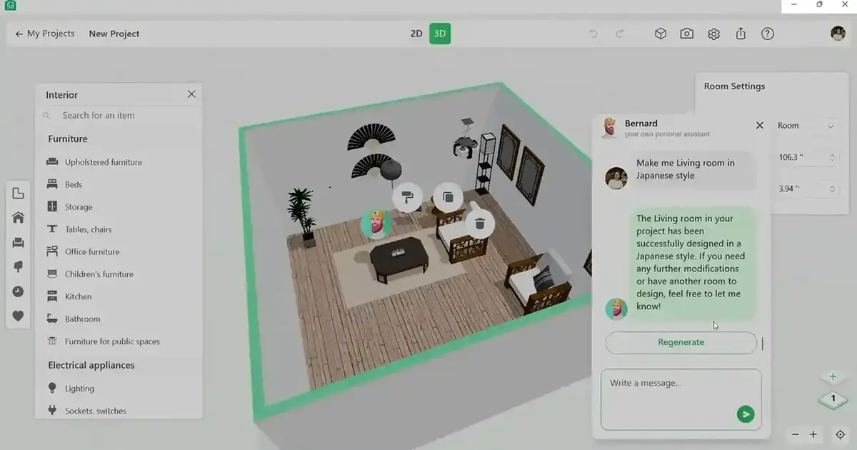 Planner 5D’s New AI Interior Design Assistant for Windows